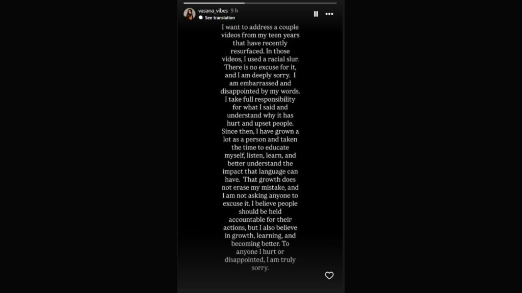 Love Island USA’s Vasana Montgomery Says “There Is No Excuse” After ...